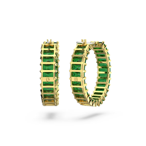 Green Matrix Hoop Earrings by Swarovski available at Talisman ...