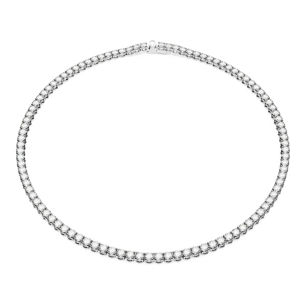 Medium White Matrix Tennis Necklace by Swarovski available at Talisman ...