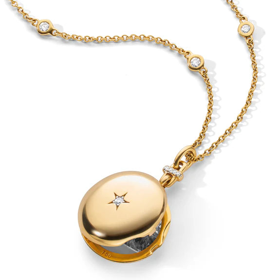 Twinkle Star Locket with Center Star Diamond by Monica Rich Kosann ...